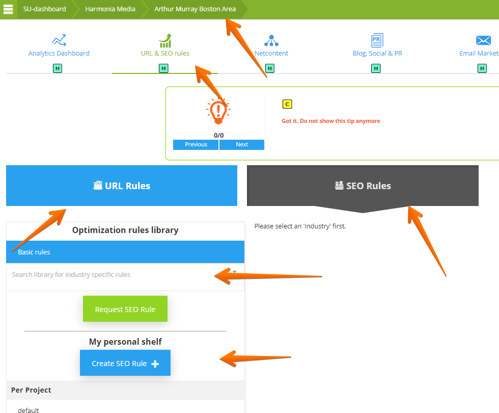 Optimize the website using SeoSamba MOS